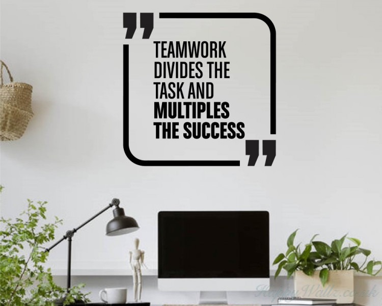 Teamwork Quote Team Business Office Space Interior Sticker Quote Decal