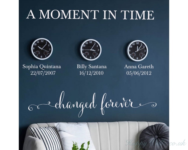 A Moment In Time Changed Forever Quote with Custom Names and Dates ...