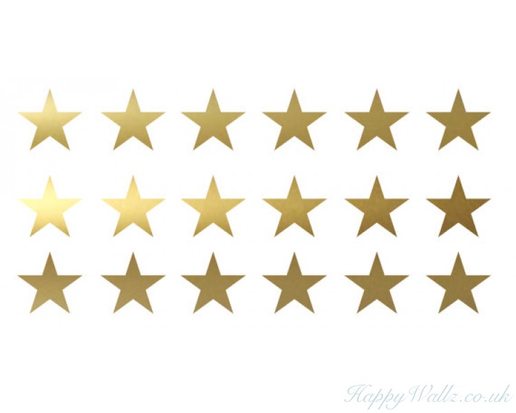 Gold Stars Decal Set, Gold Confetti Stars