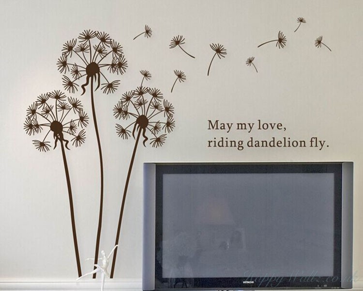 Dandelion Wall Decal with Quotes