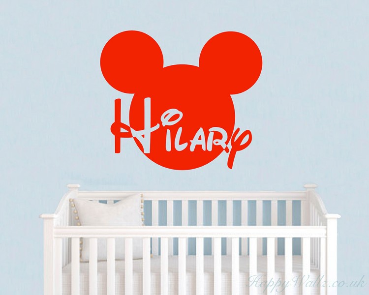 Personalised Baby Name Minnie Mouse Head Ears