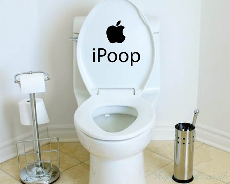 i Poop Funny Vinyl Sticker Bathroom Toilet Seat