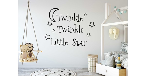 Twinkle Twinkle Little Star Decals, Stars Nursery Decor, Baby Room Wall ...