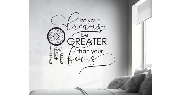 Let your dreams be greater than your fears - with dream catcher ...