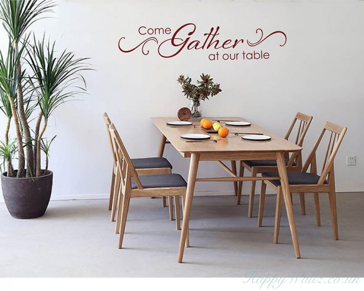 Come Gather at our Table Decal with Scroll design - Dining Room ...