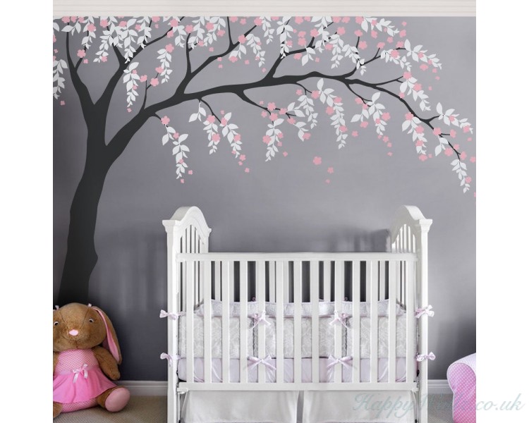 Cherry Blossom Weeping Willow Tree Wall Decal