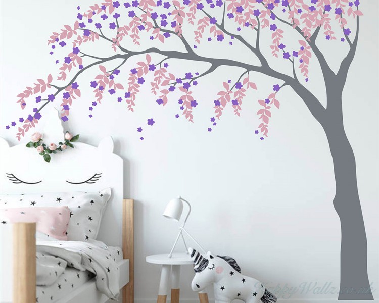 Cherry Blossom Weeping Willow Tree Wall Decal