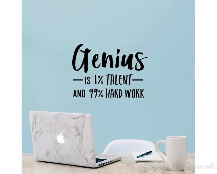 Genius Is 1 Percent Talent And 99 Percent Hard Work Albert Einstein Quote