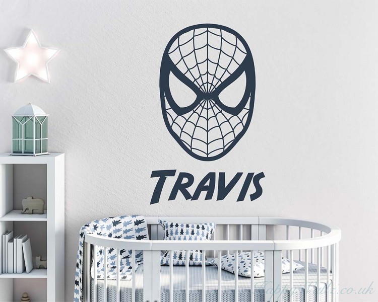 Spider Man Customised Name Decal For Children