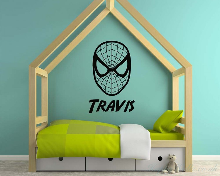 Spider Man Customised Name Decal For Children
