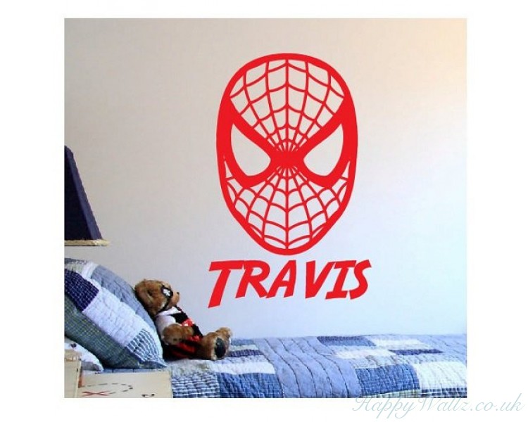 Spider Man Customised Name Decal For Children