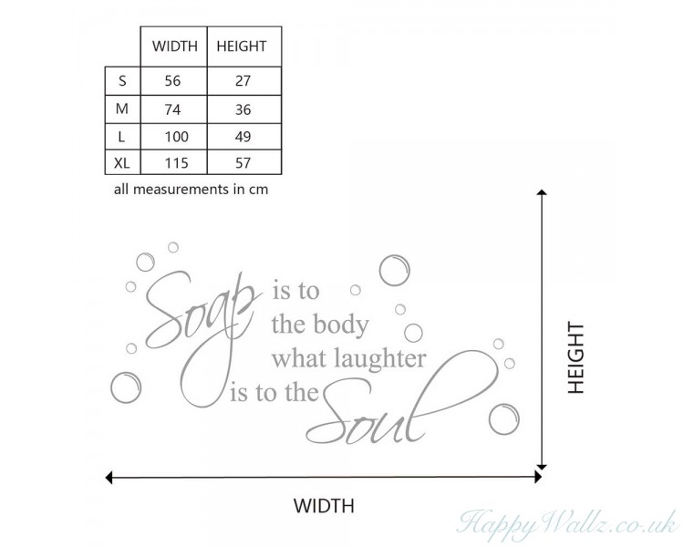 Soap is to the body what laughter is to the Soul-Wall Quotes Decal For ...