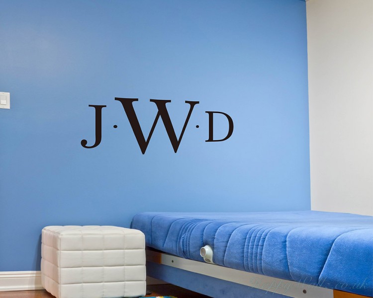 Customised Initials Name Monogram Wall Decals