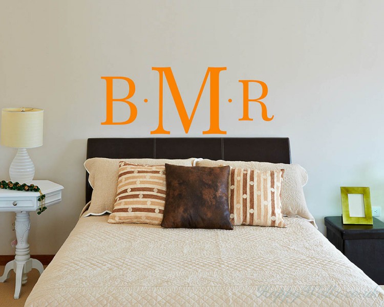 Customised Initials Name Monogram Wall Decals