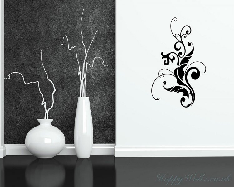 Beautiful Floral Vines Modern Wall Art Decal