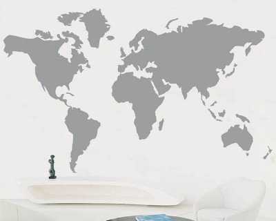 World Map Wall Decals - Vinyl Wall Art Stickers