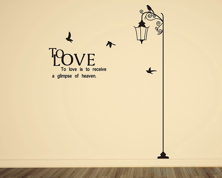 Street Lamp with Quotes Wall Art Sticker