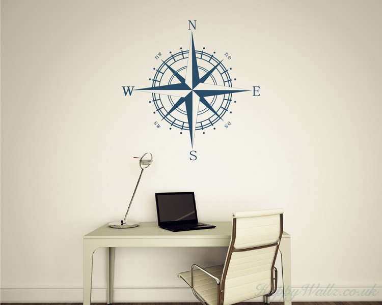 Compass Modern Wall Art Sticker