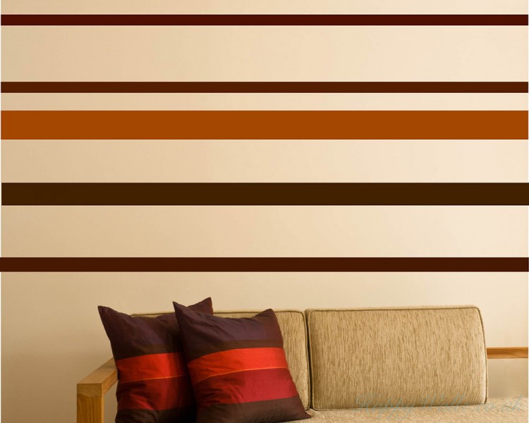 Stripe Wall Pattern Art Stickers